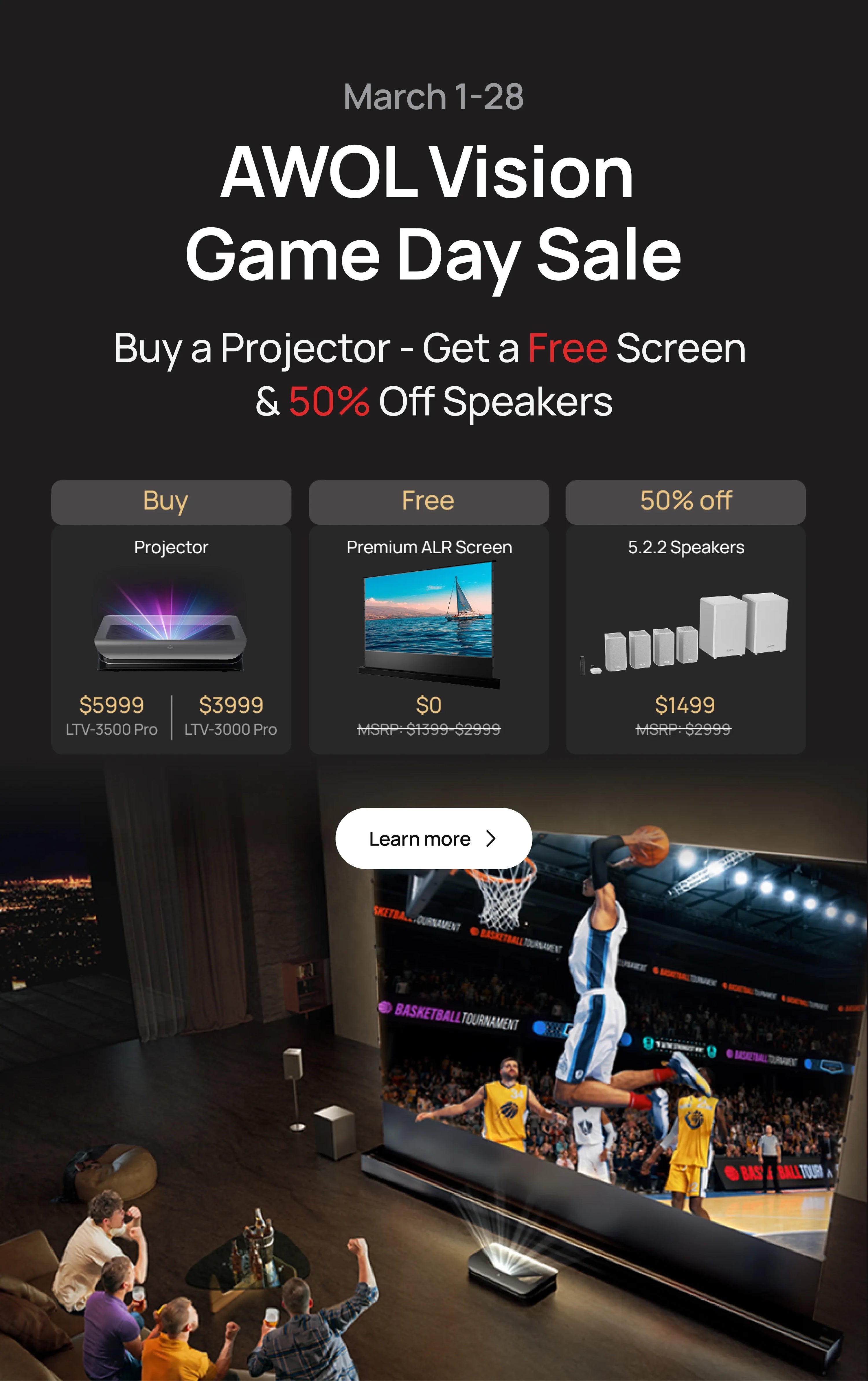 Premium Home Theater Projector | Cinematic Excellence with AWOL Vision