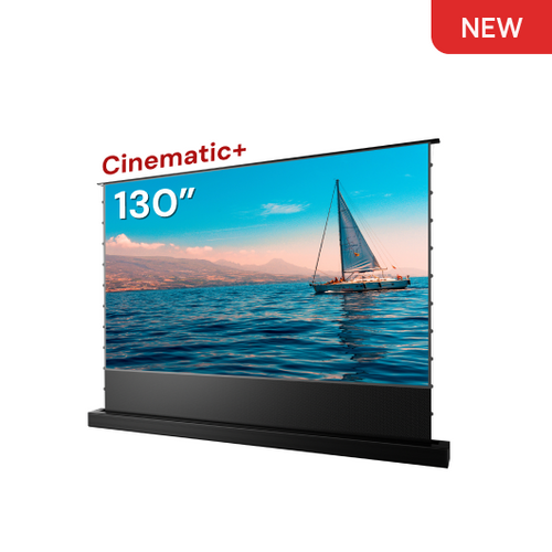 Cinematic+ ALR Motorized Floor-Rising Projector Screen | 100″–130″